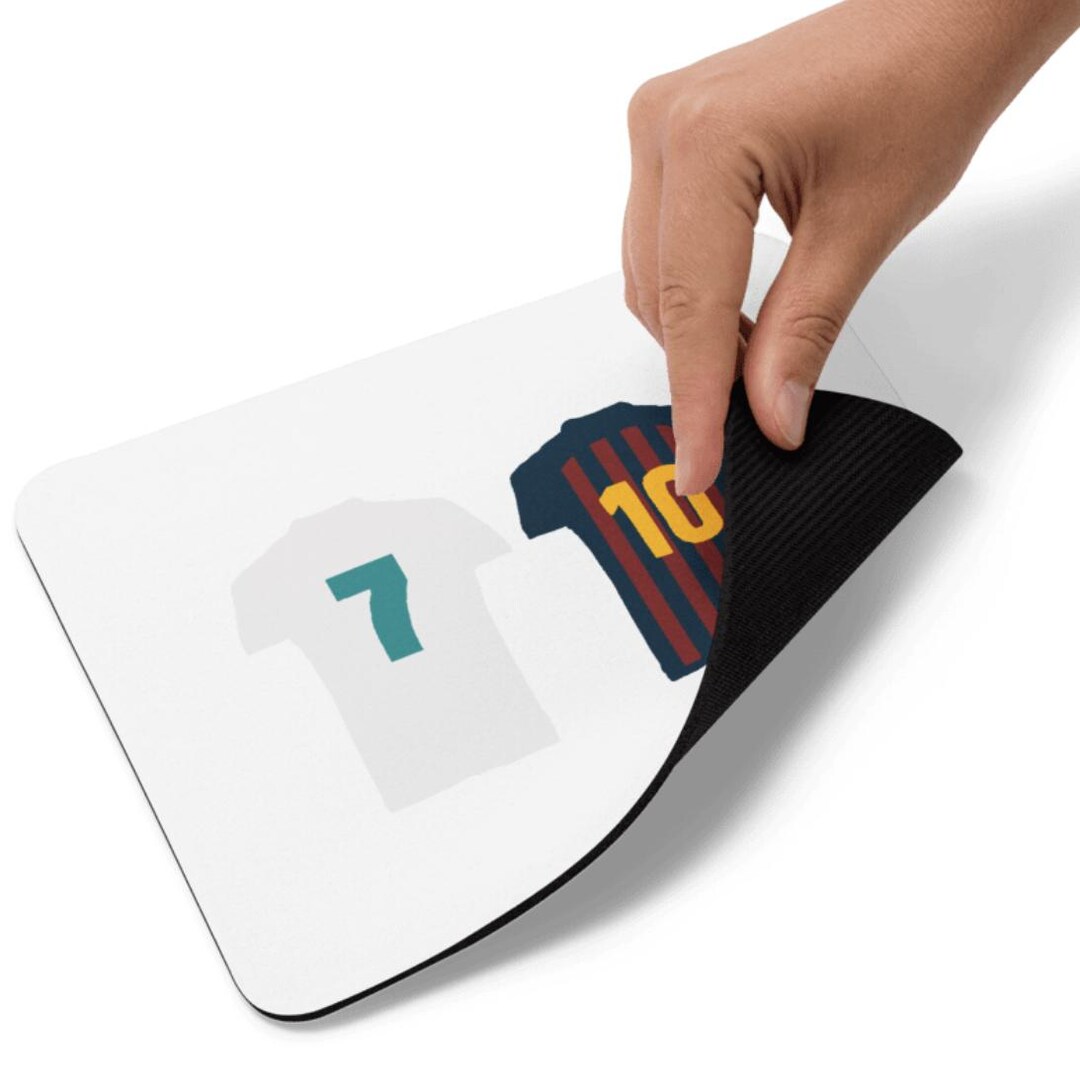 Messi and Ronaldo Shirt Print Mouse Pad Iconic Duo Design Non-slip ...