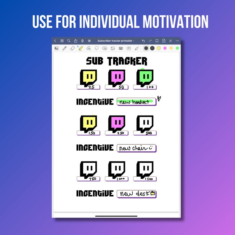 Twitch Subscriber Tracker for SUBATHON or Personal Goals - Etsy