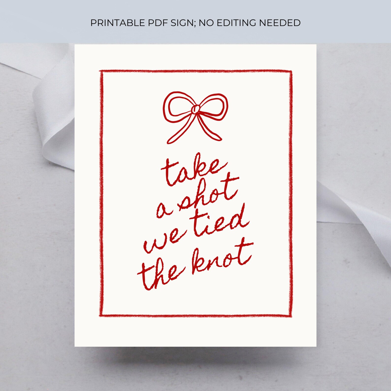 Take A Shot Sign, Modern Bar PDF, Minimalist Wedding Drink Poster ...