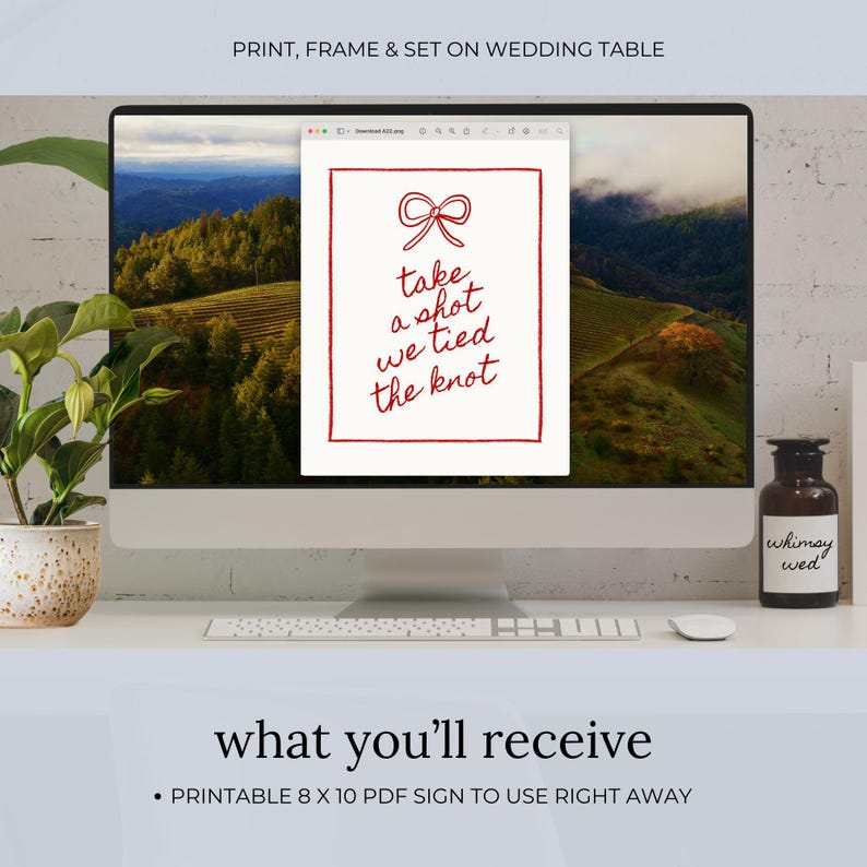 Take A Shot Sign, Modern Bar PDF, Minimalist Wedding Drink Poster ...