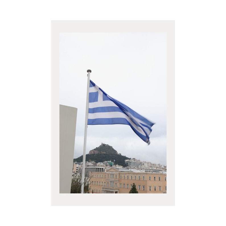 Athens Greece Photography Print 15 Greek Flag Print, Colour Travel ...