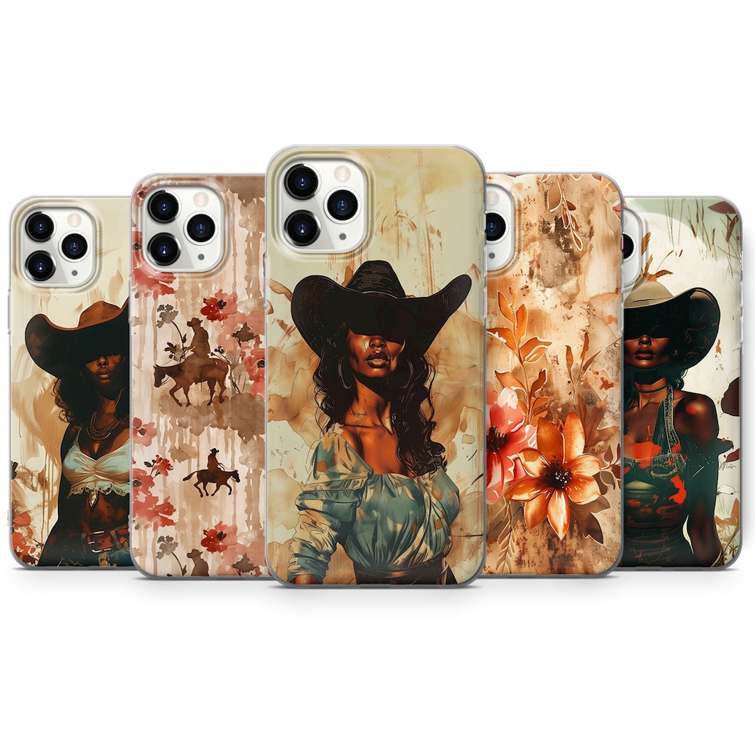 COWGIRL Phone Case, AFRO Phone Case, Black Woman Phone Case Cover for ...