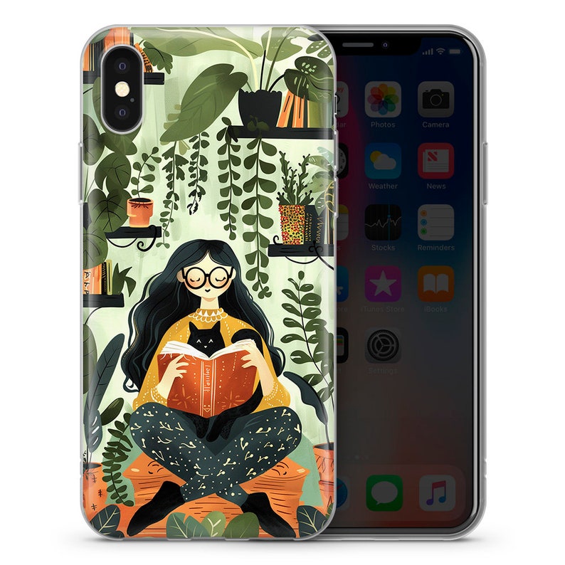Book Lover Cat Phone Case: Matte TPU Cover - Etsy