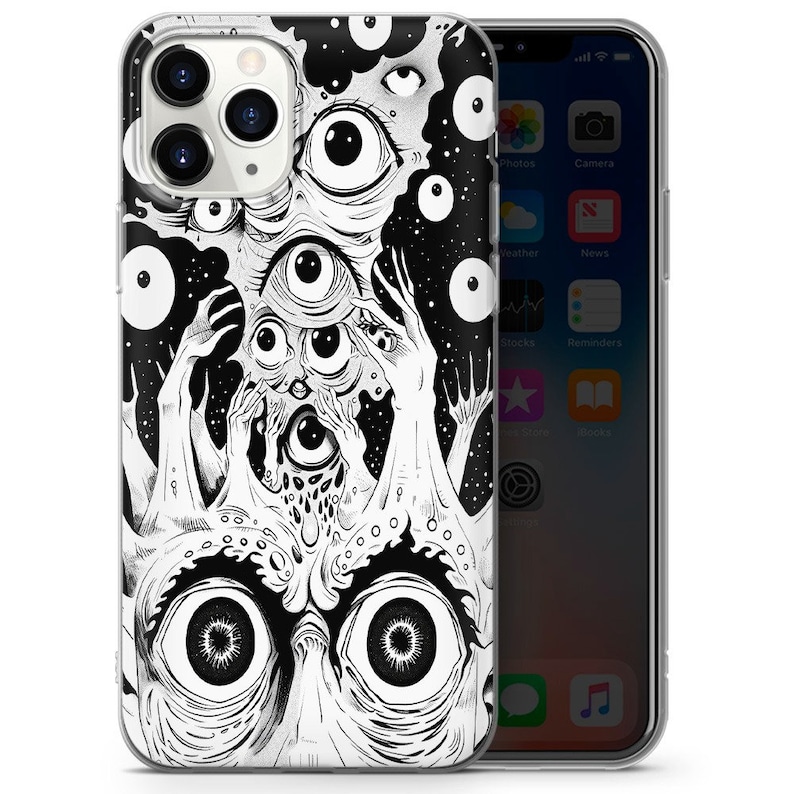 MANGA Art HORROR PSYCHEDELIC Eye Phone Case Cover for Pixel Samsung ...