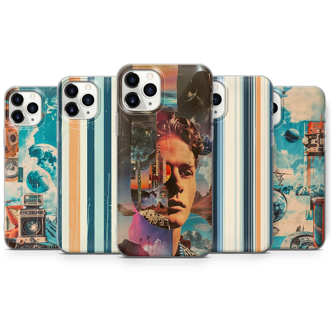 Retro Collage Phone Case, Surreal Art Cover - Etsy
