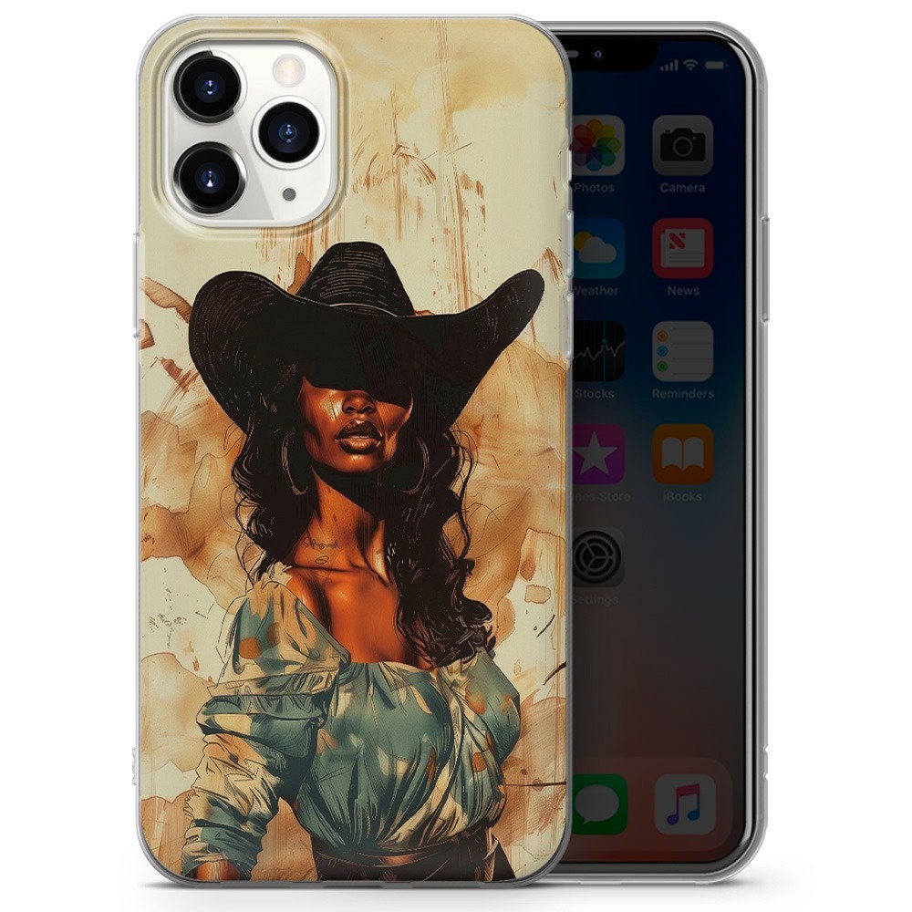 COWGIRL Phone Case, AFRO Phone Case, Black Woman Phone Case Cover for ...