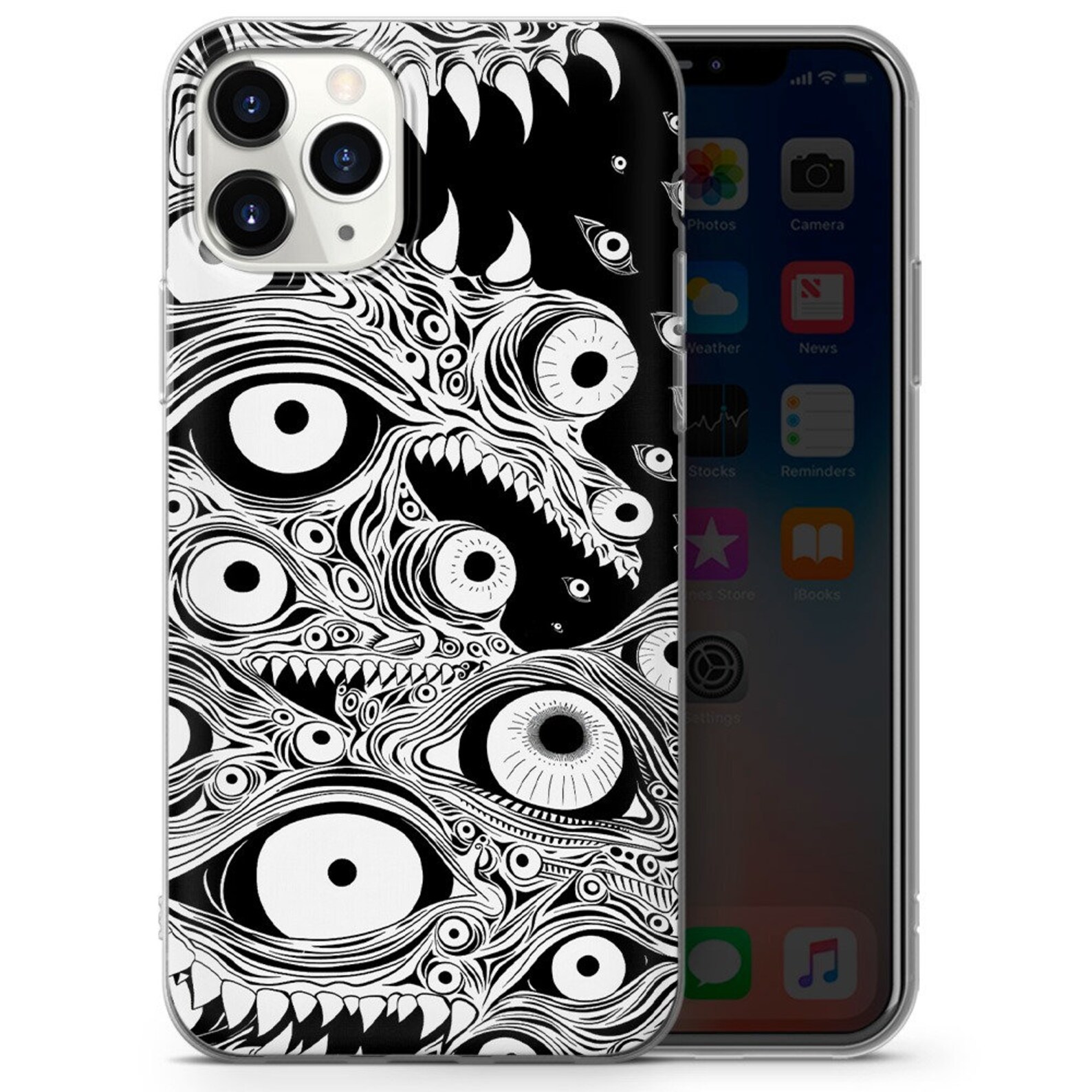 MANGA Art HORROR PSYCHEDELIC Eye Phone Case Cover for Pixel Samsung ...