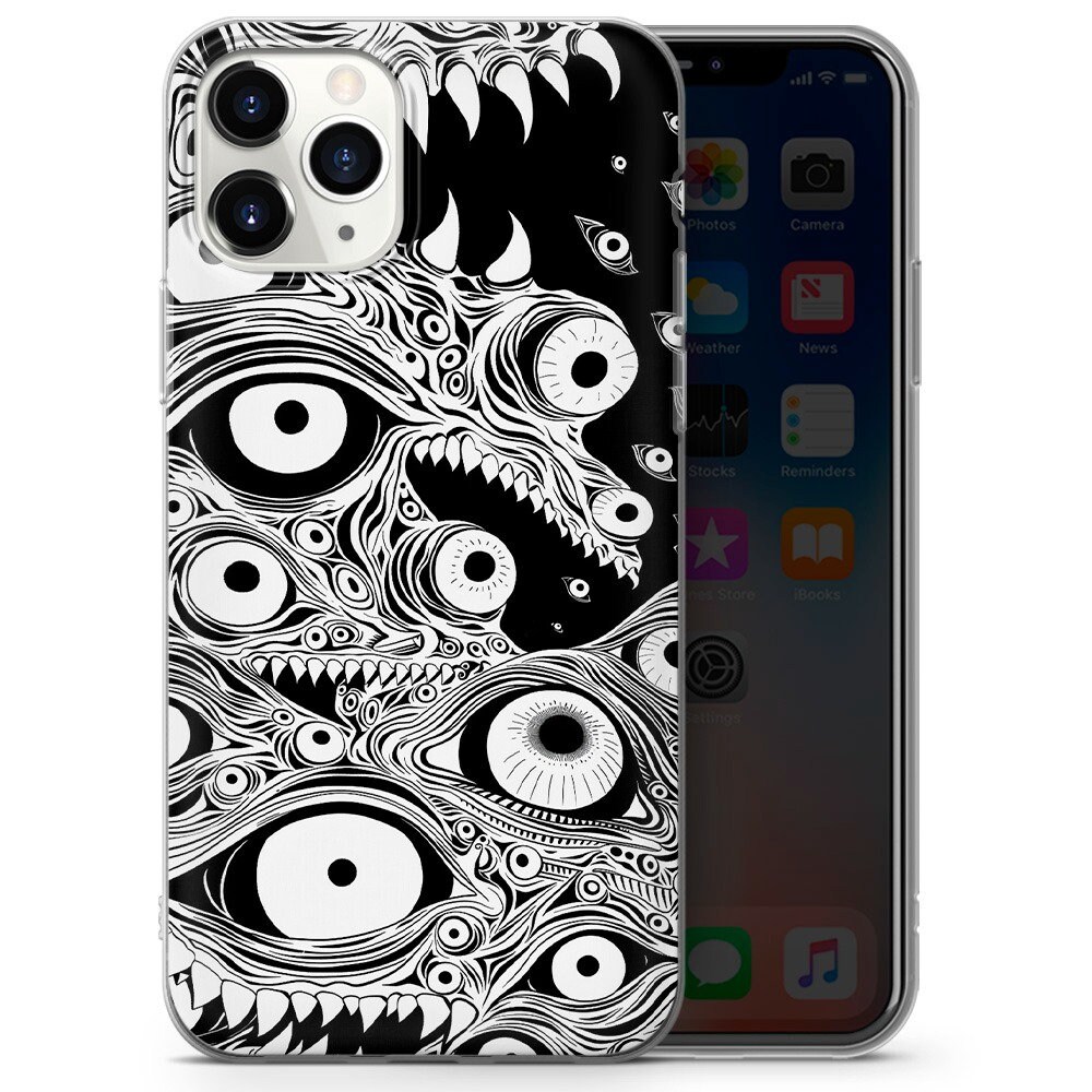 MANGA Art HORROR PSYCHEDELIC Eye Phone Case Cover for Pixel Samsung ...