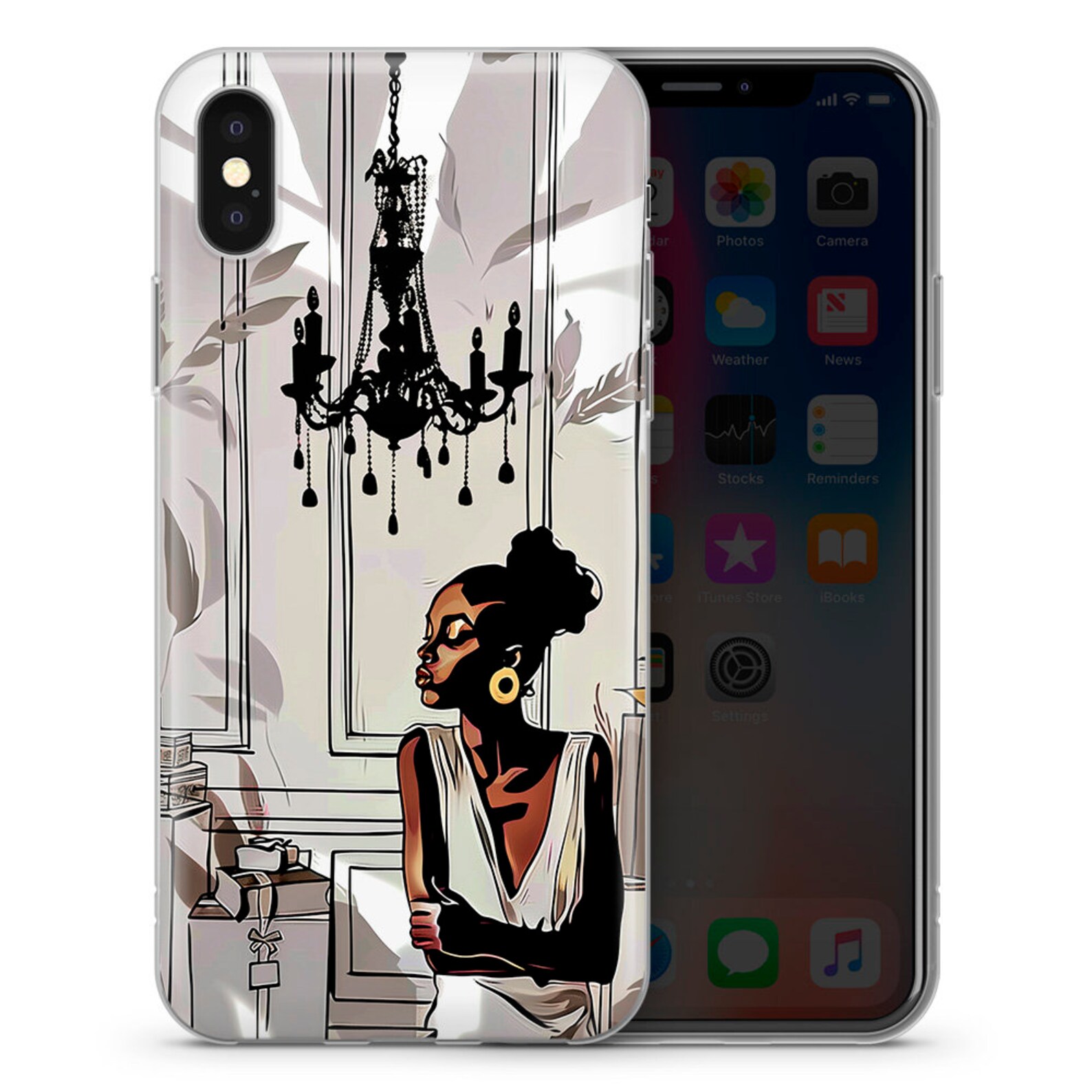 Tiffany Style Afro Woman Phone Case, Black Art Cover - Etsy