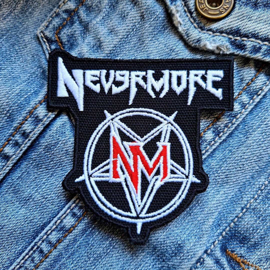 Nevermore Silber Red Us Metal Band Hq 382654 Embroidered Patch Badge Applique Iron On - Etsy