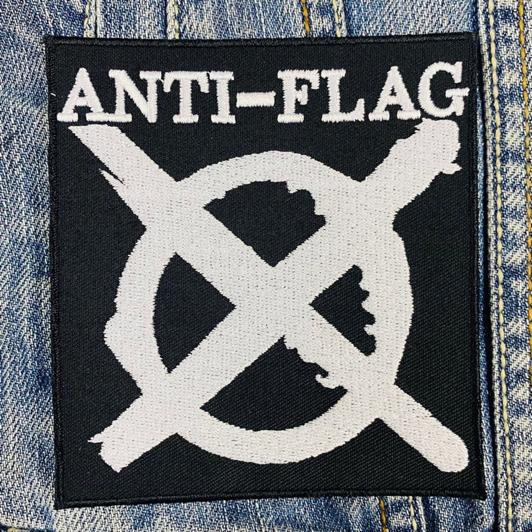 Anti Flag Red Embroidered Patch Badge Applique Iron On - Etsy