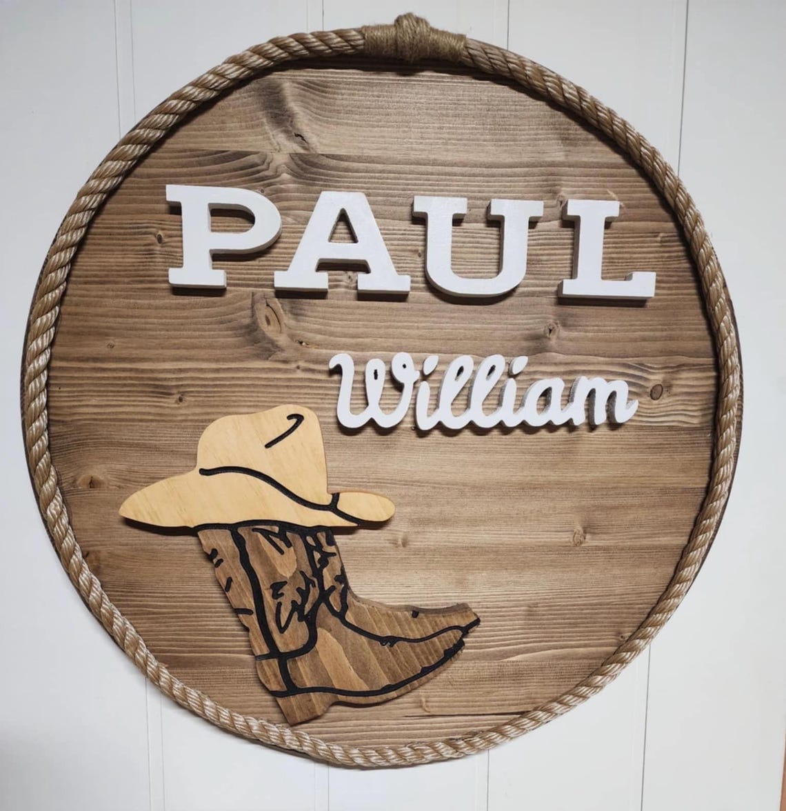 Cowboy Nursery Sign, Rodeo Nursery Sign, Western Nursery Decor, Baby ...