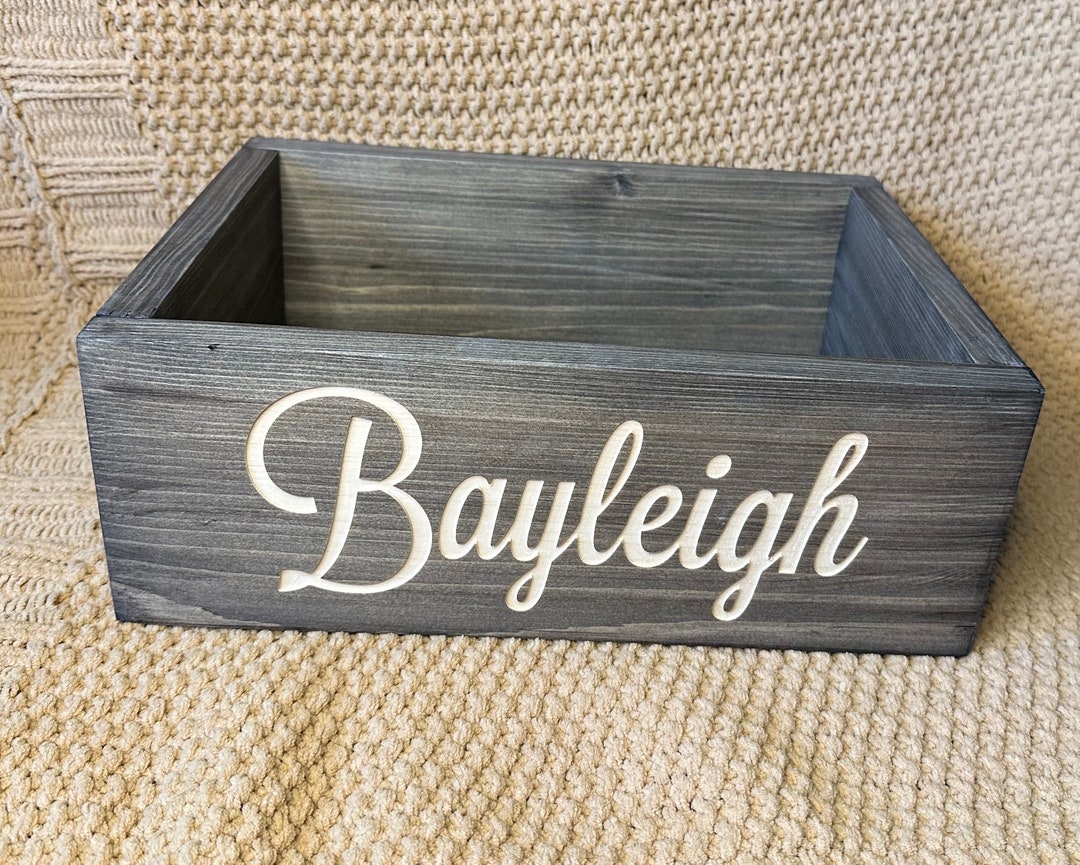 Custom Wooden Box, Custom Basket, Custom Storage, Custom Name Box ...