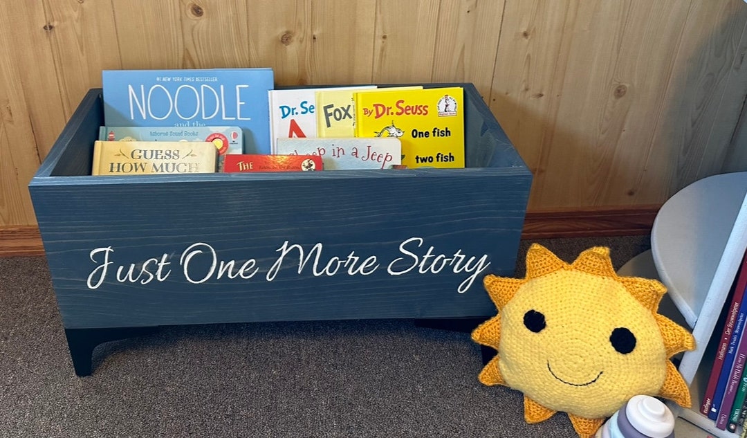 Book Box, Children's Book Box, Book Storage, Baby Shower Gift, Children ...