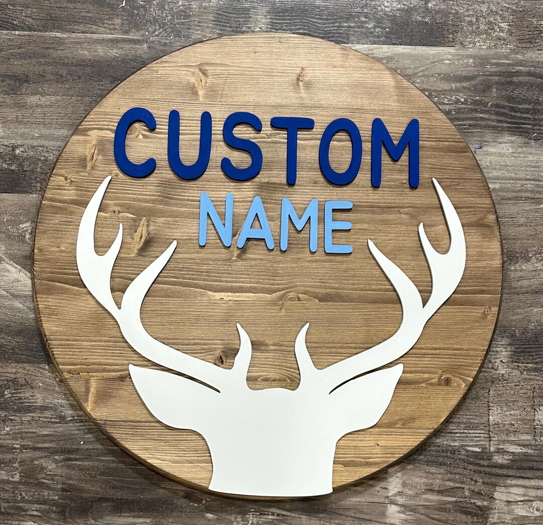 Custom Hunter Nusery Sign, Baby Boy Nursery, Hunter Theme, Deer Theme ...