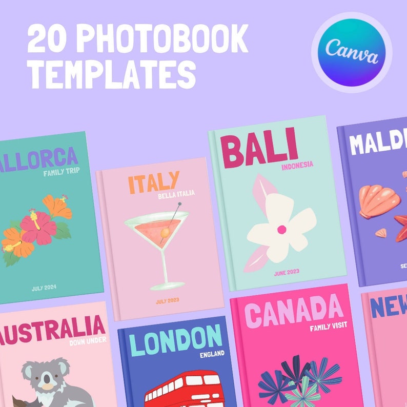 20 Editable Photobook Covers - Etsy