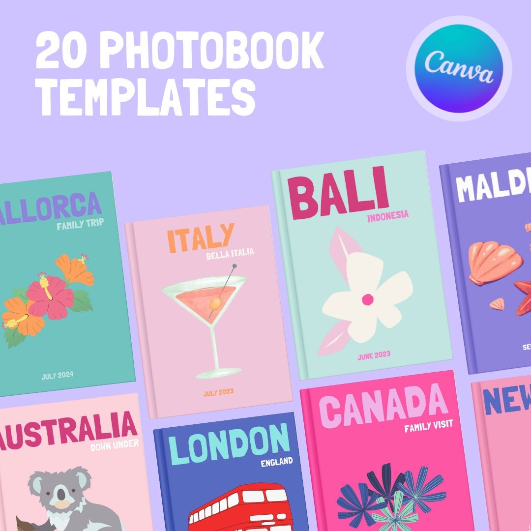 20 Editable Photobook Covers - Etsy