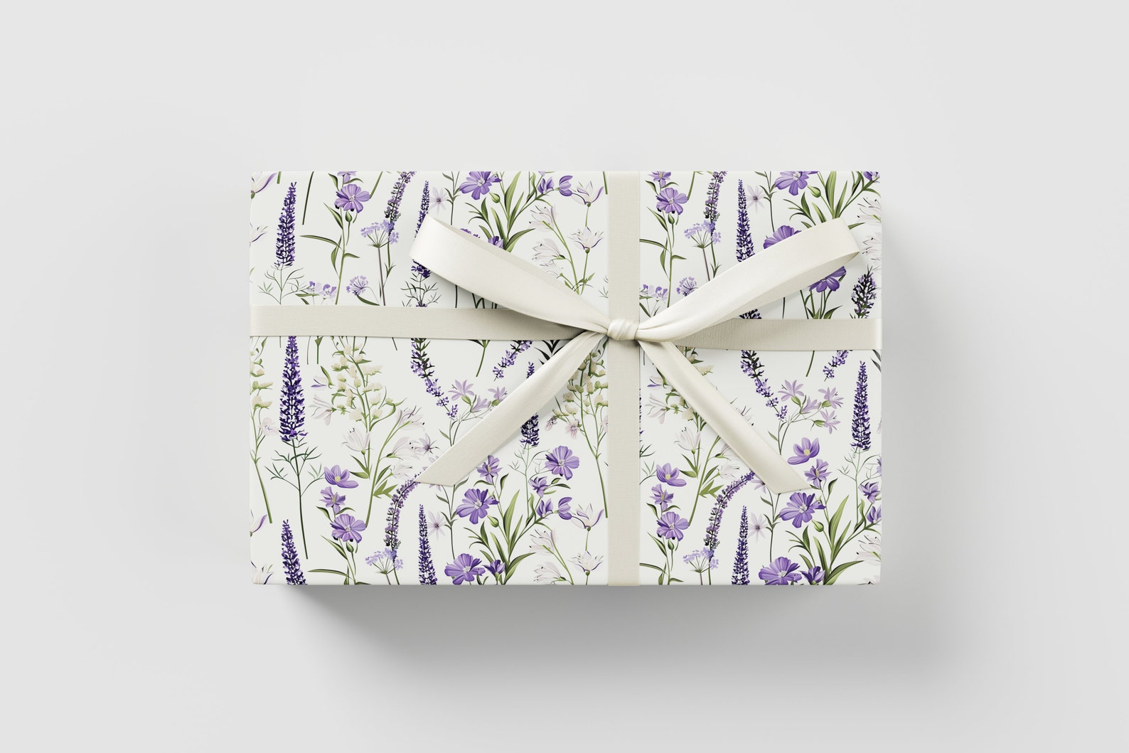 Lavender Botanical Wrapping Paper - Premium Gift Wrap, Botanical ...