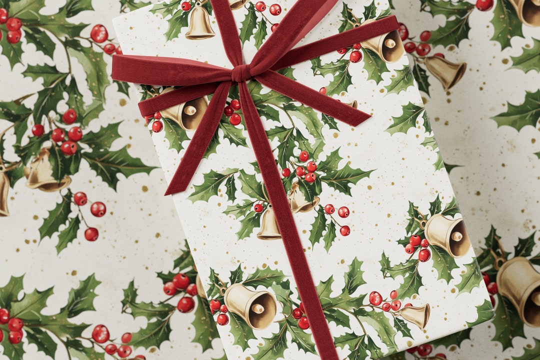 Christmas Bells Wrapping Paper - Premium Gift Wrap, Christmas ...