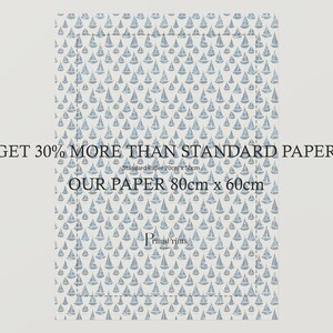 Sailing Boat Wrapping Paper - Premium Gift Wrap, Block Print Collection ...