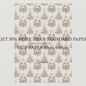 Santa Wrapping Paper - Premium Gift Wrap, Christmas Collection, Vintage ...