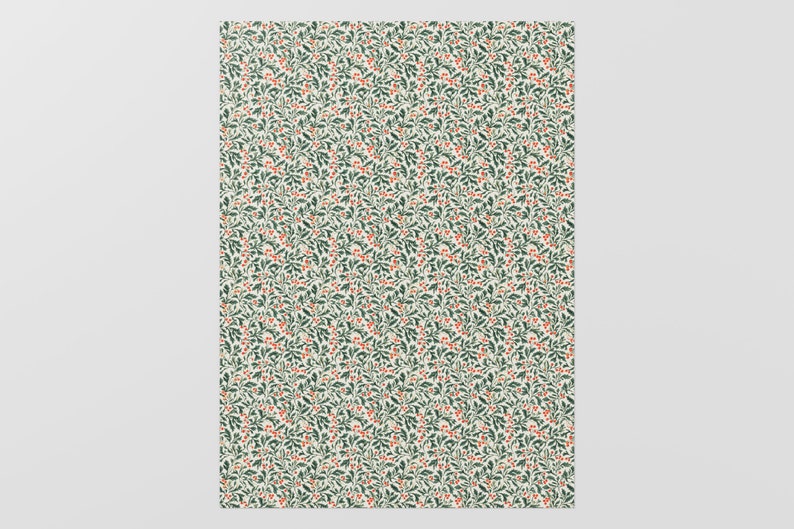Ivy Wrapping Paper Christmas Collection, William Morris Inspired ...