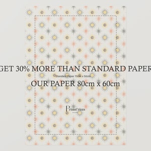 Starburst Block Print Wrapping Paper - Premium Gift Wrap, Block Print ...
