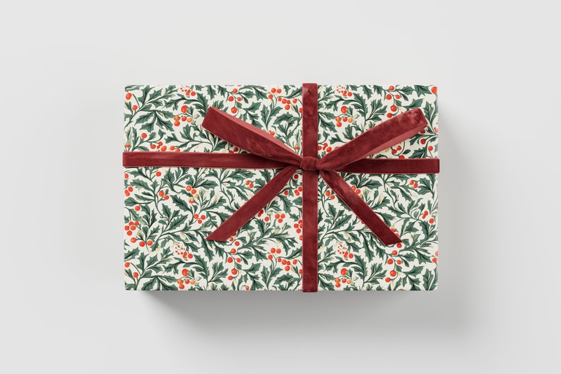 Ivy Wrapping Paper Christmas Collection, William Morris Inspired ...