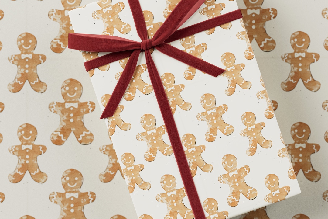 Gingerbread Wrapping Paper - Premium Gift Wrap, Christmas Collection ...