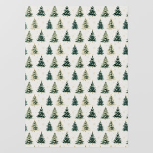 Christmas Tree Wrapping Paper - Premium Gift Wrap, Christmas Collection ...
