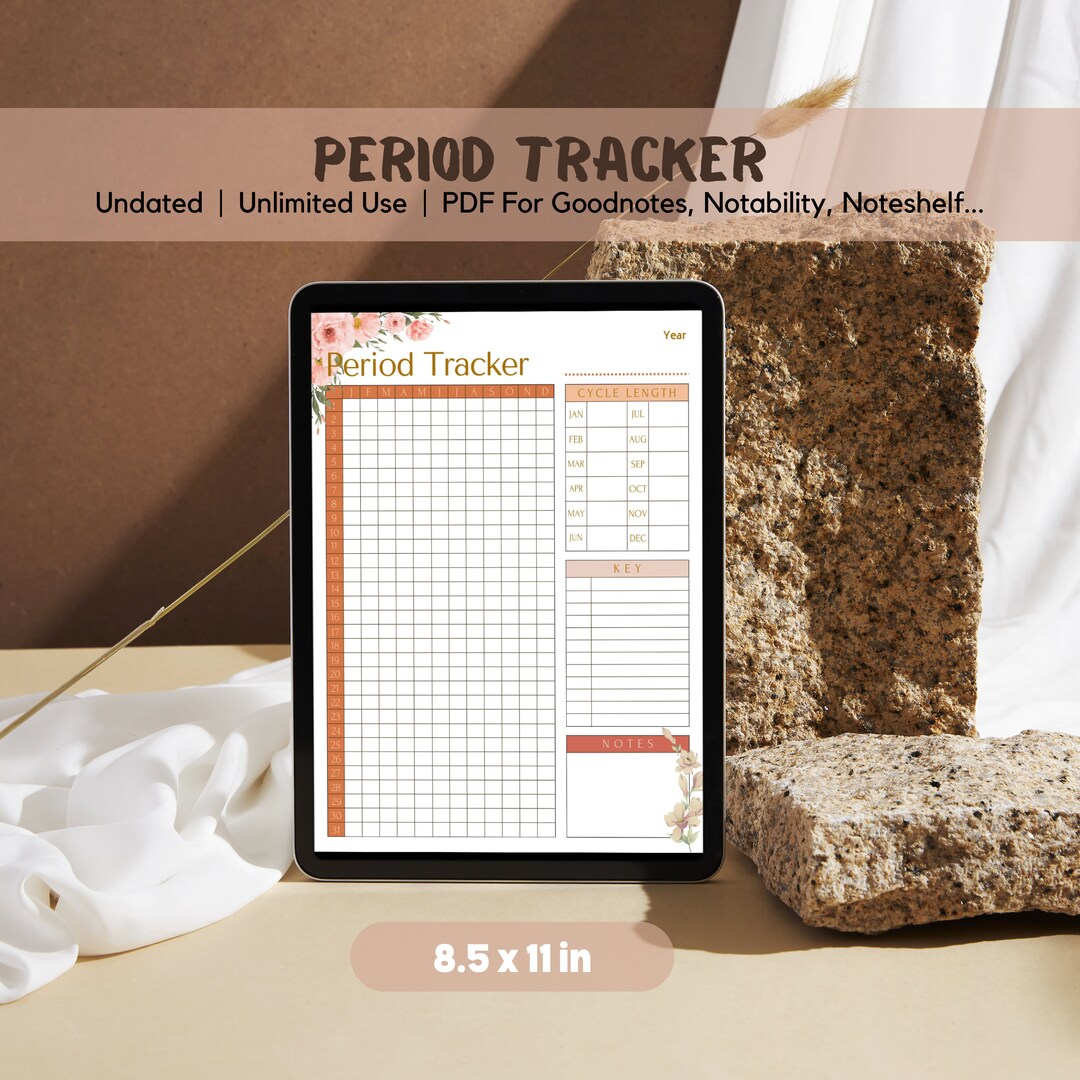 Digital Printable Period Tracker Template Period Journal, Period Log ...
