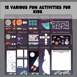 Printable Space Explorer Busy Book Interactive Learning Fun for Kids ...
