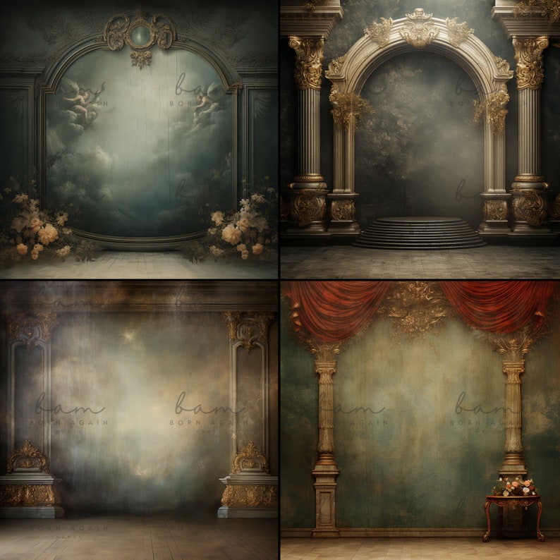 20 X Old Masters Dreamy Romantic Digital Backdrops, Digital Backdrop ...
