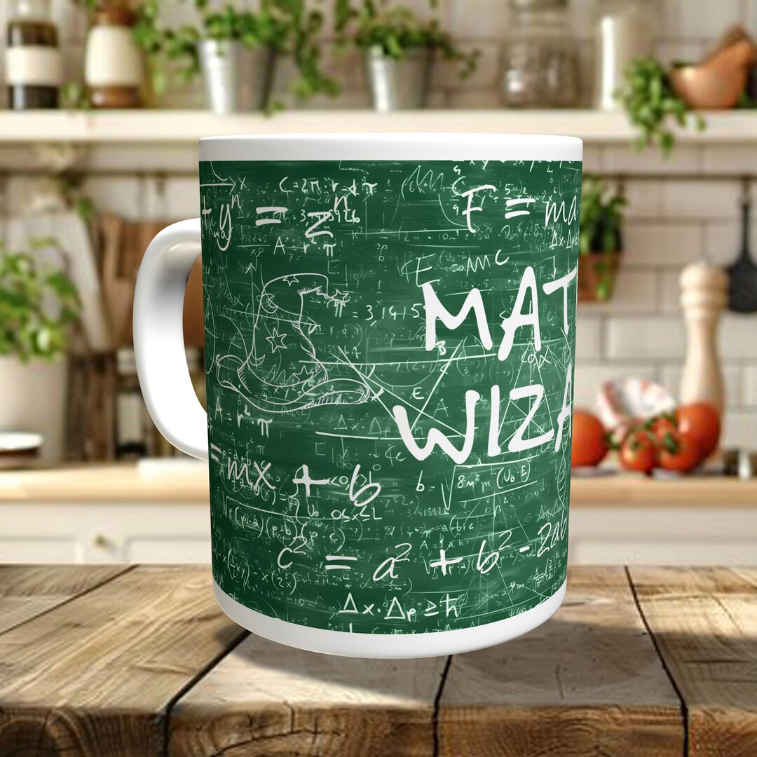 Maths Wizard Mug, Mathematics Humour, Funny Mug, Maths Gift, Green ...