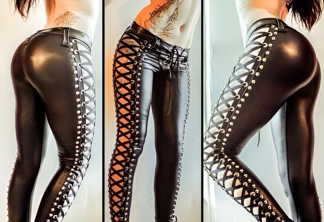 Handmade Women Real Leather Snug Fit Sexy Laces Women Gothic - Etsy UK