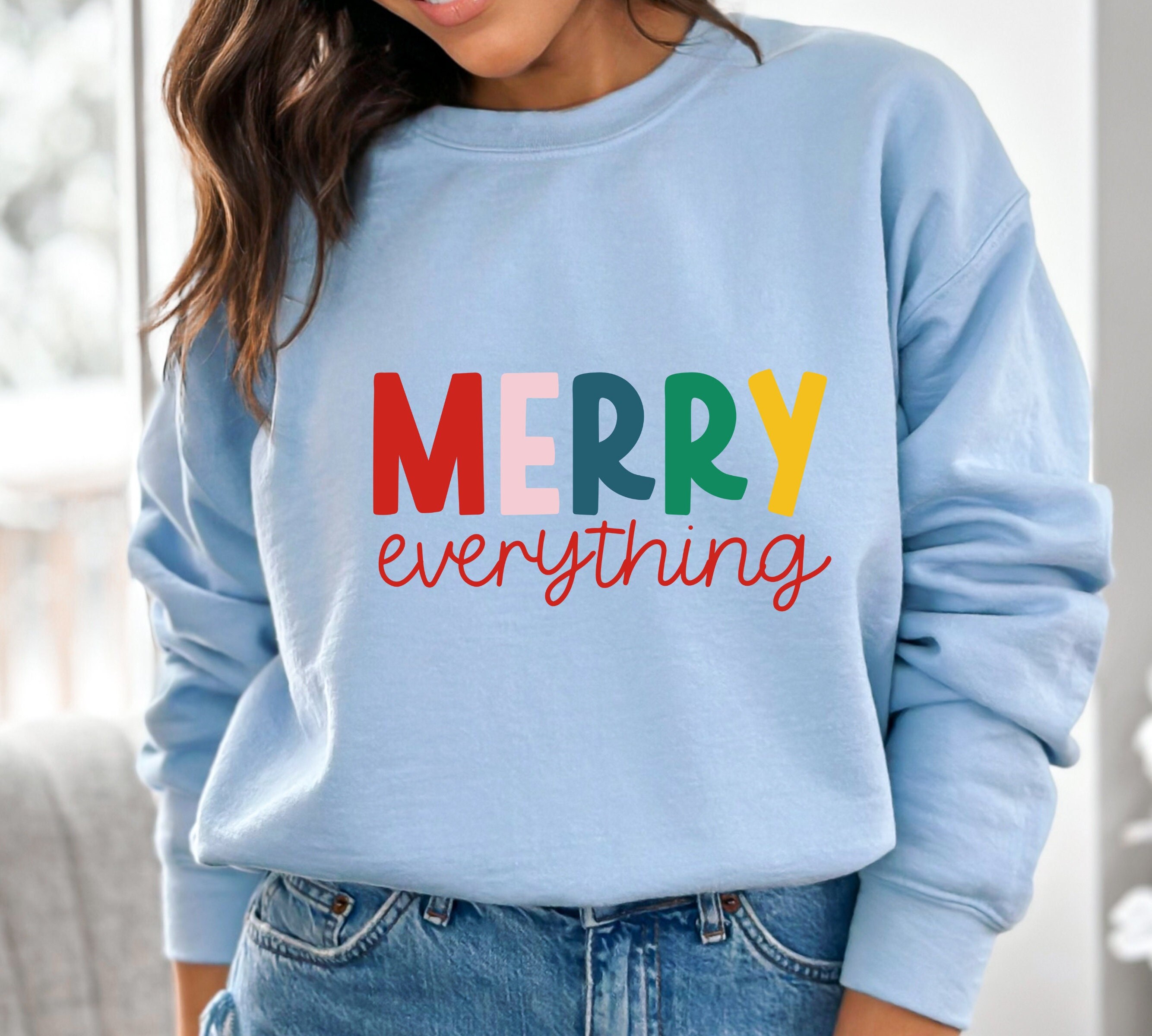 Merry Christmas Sweatshirt, Christmas Shirts, Cute Winter Sweater ...