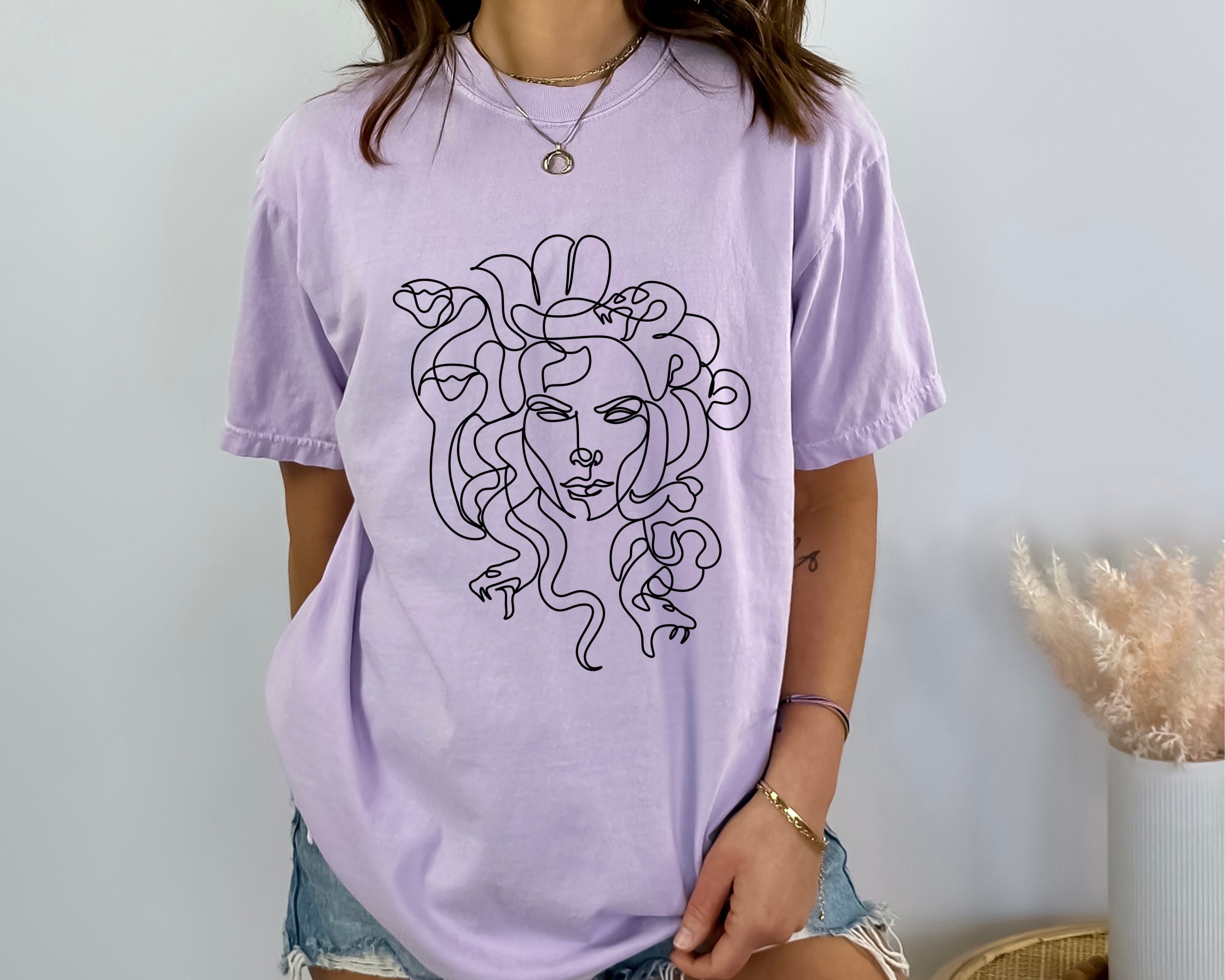 Medusa Snake Face Shirt, Graphic Tshirt,snake Shirt,greek Mythology Tee ...