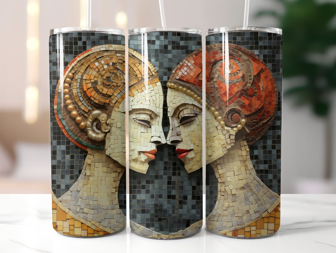 Gemini Tumbler Wrap, Zodiac Sign PNG, 20oz Tumbler Wrap Template ...