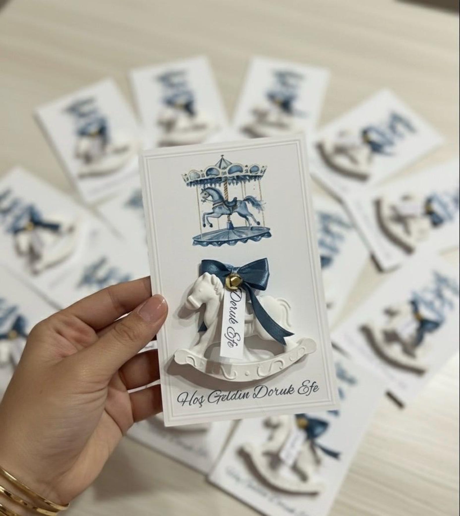 Personalized Baby Shower Favor, Carousel Rocking Horse Candy Box ...
