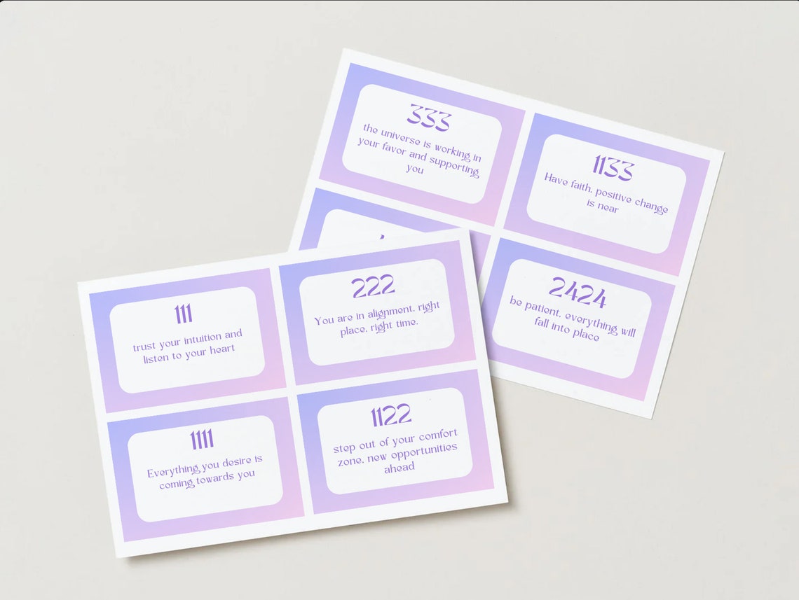36 Printable Daily Angel Number Synchronicity Manifestation - Etsy