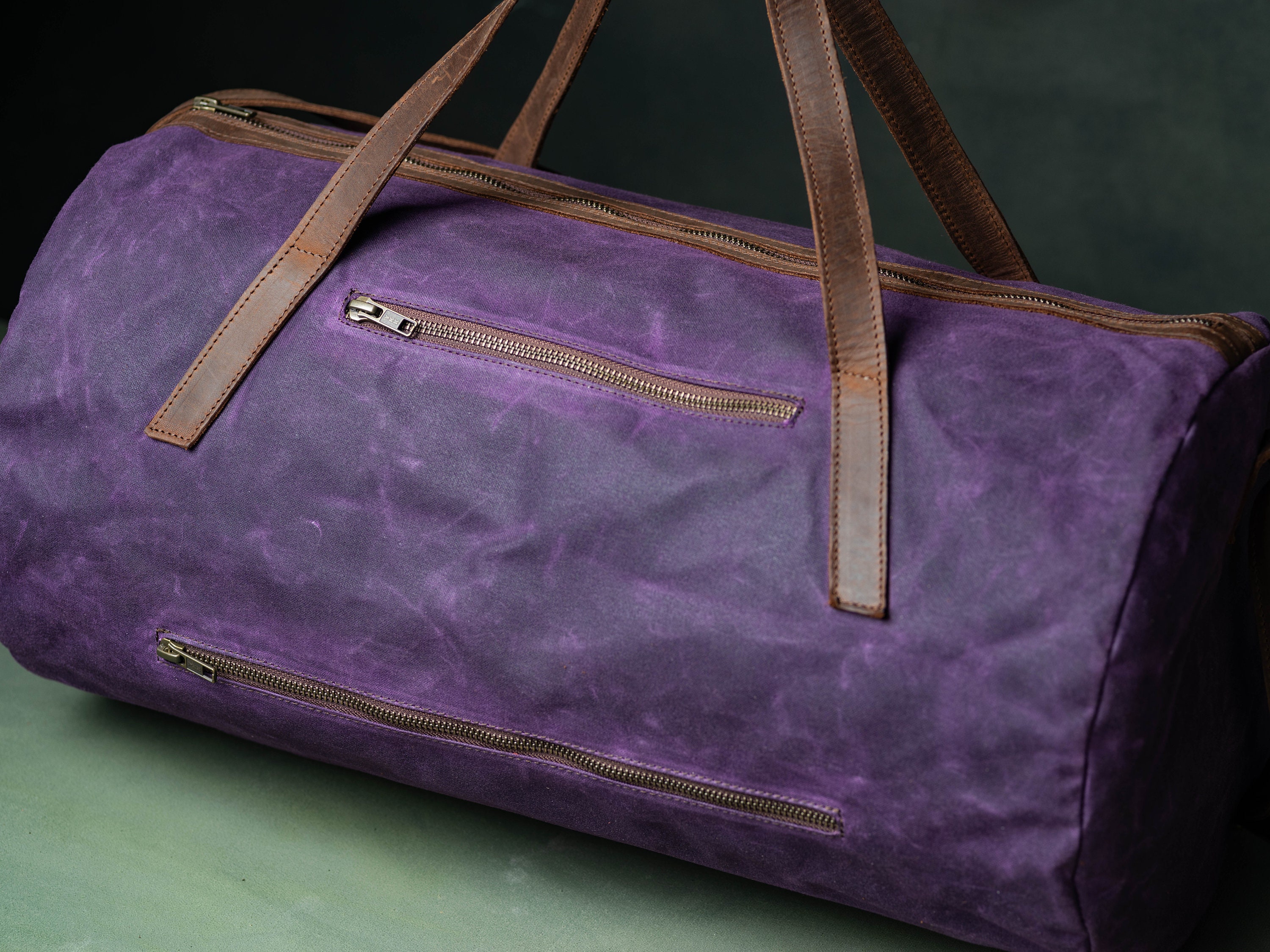 Purple Travel Bag, Weekender Bag, Cabin Bag, Personalized Luggage ...