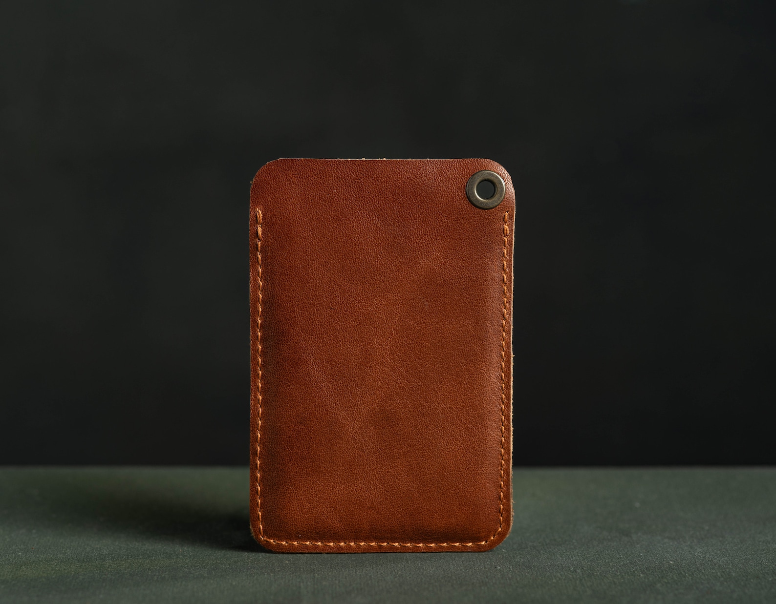 Small Size Wallet, Grey Leather Slim Card Holder Wallet, Minimalist ...