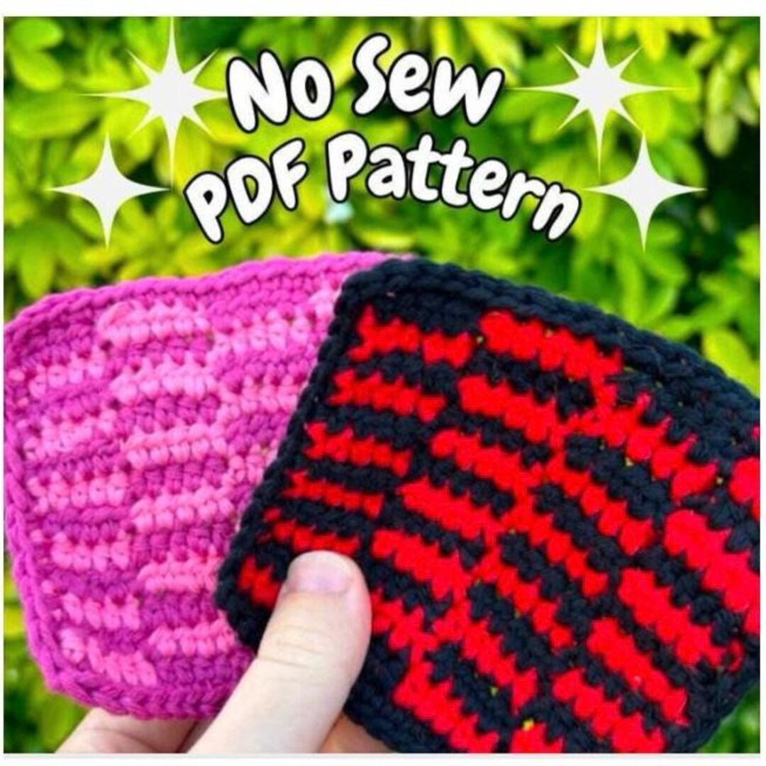 Easy No Sew Checkerboard Crochet Coasters Pattern || Beginner Friendly ...