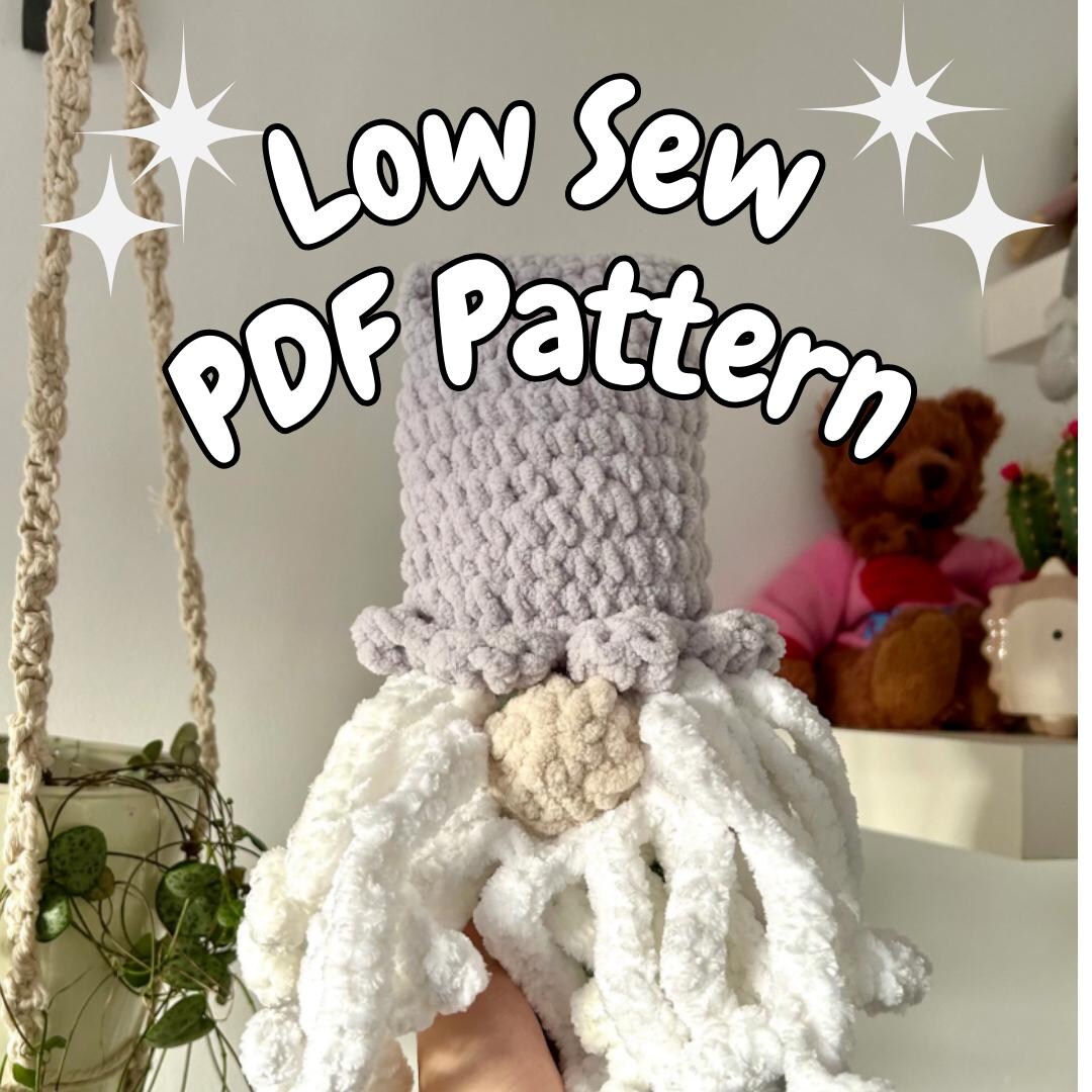 Low Sew Gonk Crochet Patternamigurumi Santa Gnome Handmade Stuffed ...