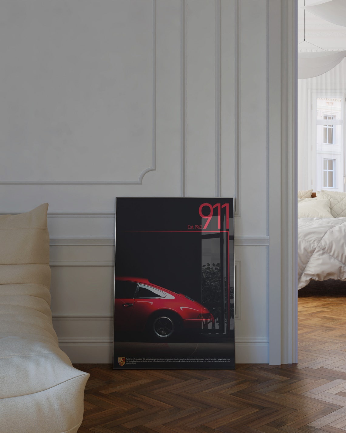 Porsche 911 Red Vintage Poster, Unframed A4/A3/A2, Wall Art, Home ...