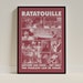 Movie Print of Ratatouille Red, Unframed A4/A3/A2, Wall Art, Home ...