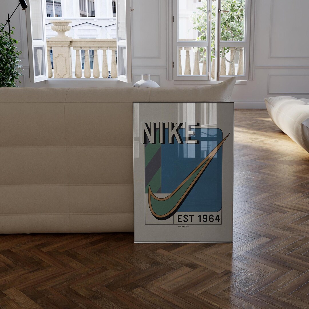 Vintage Nike Tick Poster, Wall Art, Home Poster, Colourful Home Decor ...