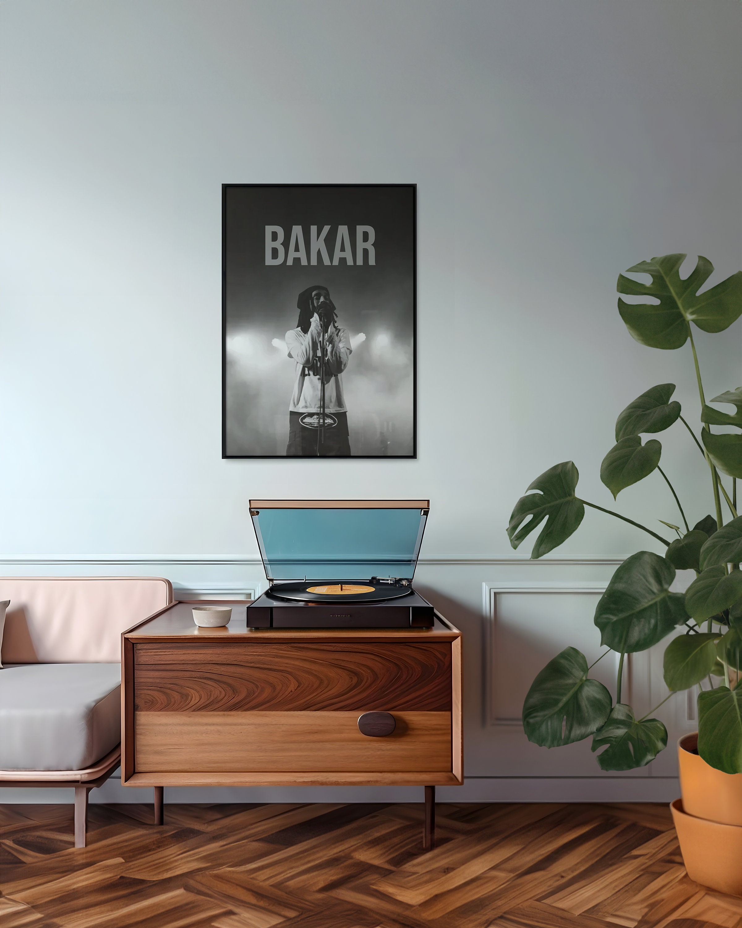 BAKAR Music Poster, Unframed A4/A3/A2, Wall Art, Home Poster, Colourful ...