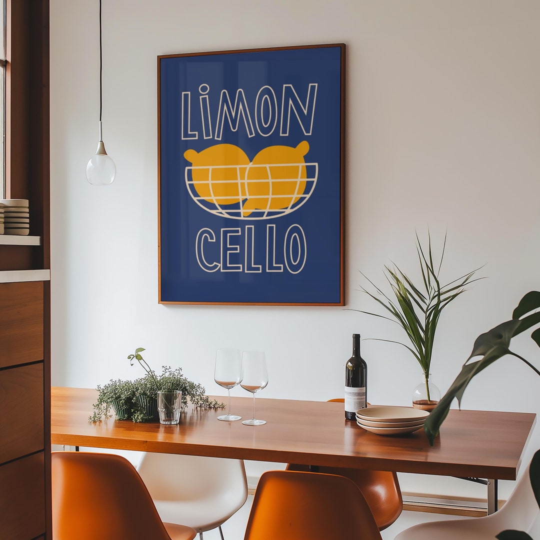 Limoncello Poster, Italian Kitchen Decor, Lemon Wall Art, Citrus Print ...