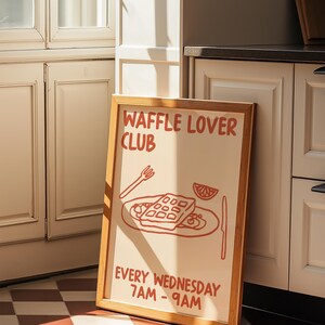Hand Drawn Waffle Print - Instant Download - Waffle Poster - Cute ...